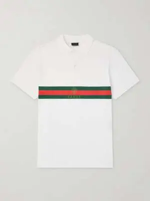 Gucci Logo-print Cotton-jersey Polo Shirt
