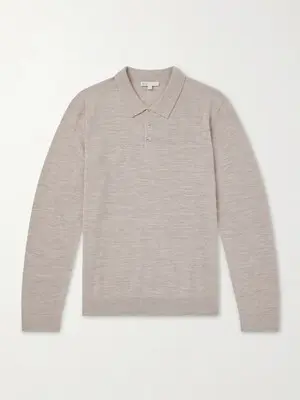 Onia Merino Wool Polo Sweater - Neutrals