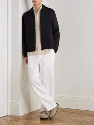 Nn07 Deon 5728 Striped Linen Shirt