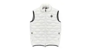 BLAUER. Quilted Vest - White Optic/grey