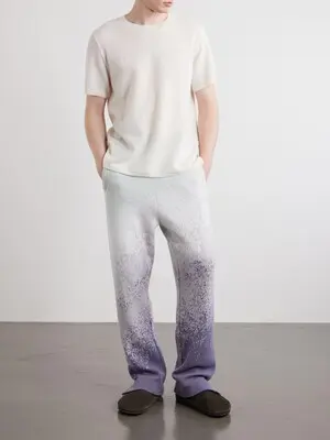 GOD'S TRUE CASHMERE Ombré Straight-leg Cashmere Trousers