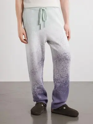 GOD'S TRUE CASHMERE Ombré Straight-leg Cashmere Trousers