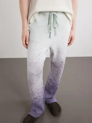 GOD'S TRUE CASHMERE Ombré Straight-leg Cashmere Trousers