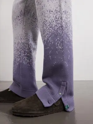 GOD'S TRUE CASHMERE Ombré Straight-leg Cashmere Trousers