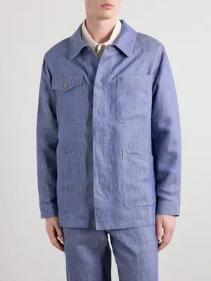 GOD'S TRUE CASHMERE Linen Blouson Jacket