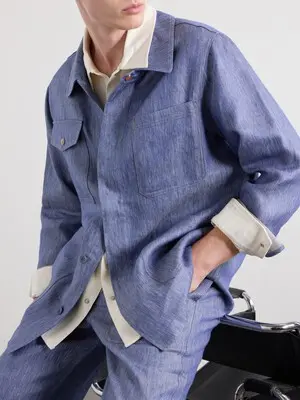 GOD'S TRUE CASHMERE Linen Blouson Jacket