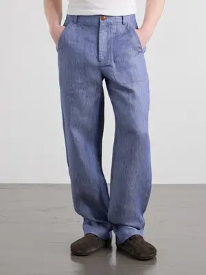 GOD'S TRUE CASHMERE Wide-leg Linen Trousers