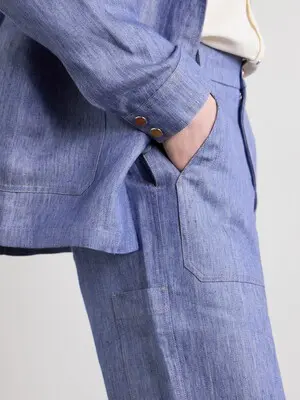 GOD'S TRUE CASHMERE Wide-leg Linen Trousers