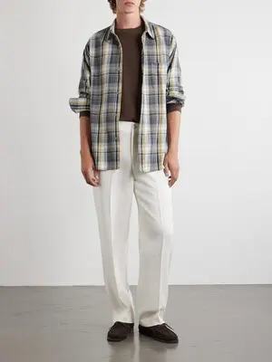 GOD'S TRUE CASHMERE Straight-leg Linen-twill Trousers
