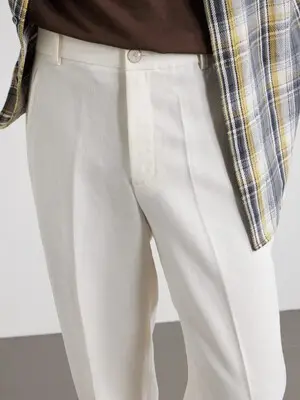 GOD'S TRUE CASHMERE Straight-leg Linen-twill Trousers