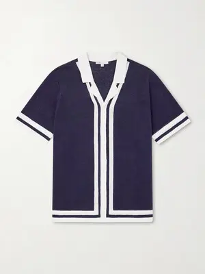 Onia Camp-collar Linen Shirt - Blue