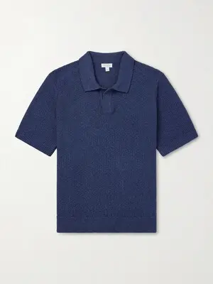 Sunspel Vintage Cotton-mesh Polo Shirt