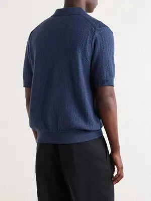 Sunspel Vintage Cotton-mesh Polo Shirt