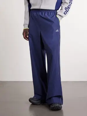 Balenciaga Wide-leg Logo-print Cotton-blend Sweatpants