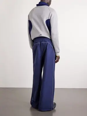 Balenciaga Wide-leg Logo-print Cotton-blend Sweatpants