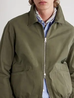 DRAKE'S Cotton Reversible Blouson Jacket