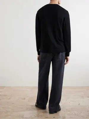 Officine Générale Merino Wool Crewneck Sweater - Black