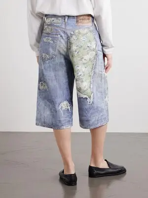 Acne Studios Judda Rose Printed Cotton Shorts