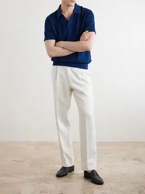 Oliver Peoples Westcott Open-collar Organic Cotton Polo Shirt