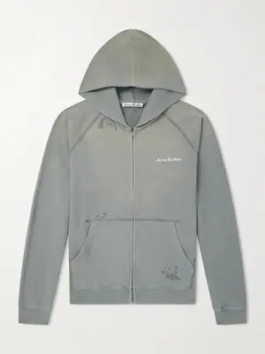 Acne Studios Embroidered Logo Zip Hoodie
