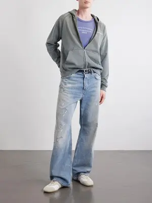 Acne Studios Embroidered Logo Zip Hoodie