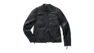 BLAUER. Crossland Traforato Leather Jacket