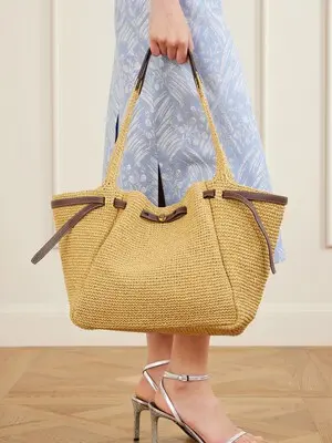 Tory Burch Romy Straw Tote Bag - Neutrals