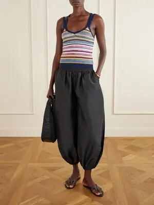 Suzie Kondi Toula" Striped Cashmere Tank Top