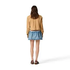 Miu Miu Cropped Suede Shirt