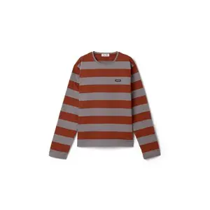 Miu Miu Striped Jersey T-shirt - Iron Gray/tobacco