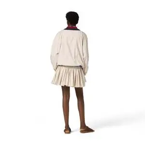 Miu Miu Technical Pongé Sweatshirt With Jacquard Logo