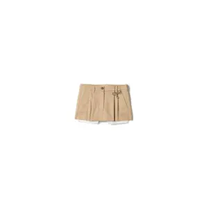 Miu Miu Embroidered Logo Chino Miniskirt