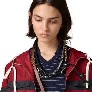Miu Miu Technical Fabric Blouson Jacket With Hood