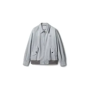 Miu Miu Oversized Twill Blouson Jacket With Embroidered Logo