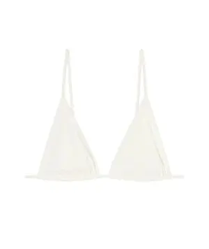 RIVAGE Jamie Triangle Bikini Top - White