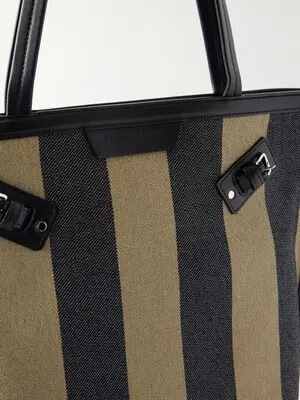 Proenza Schouler North South Days Striped Canvas Tote - Green