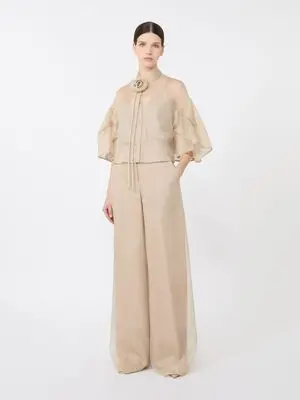 Max Mara Silk Organza Cape