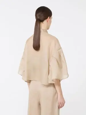 Max Mara Silk Organza Cape