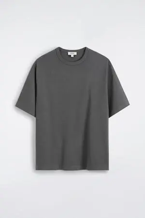 Cos Relaxed Garment-washed Cotton T-shirt - Gray