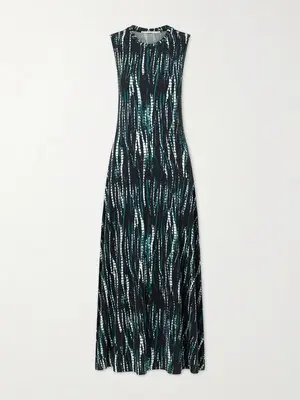 Proenza Schouler White Label Jordyn Printed Jersey Midi Dress - Multi