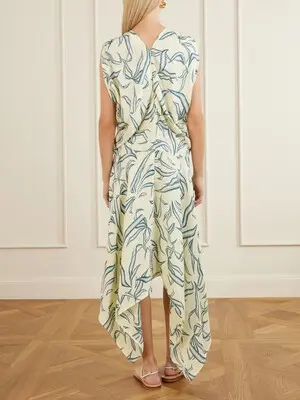 Proenza Schouler Sybella Floral Print Linen And Silk-blend Maxi Dress - Yellow