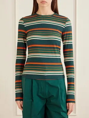 Proenza Schouler White Label Mae" Striped Long Sleeve T-shirt