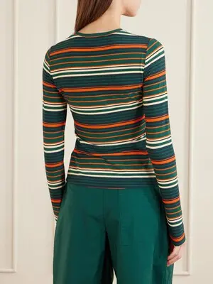 Proenza Schouler White Label Mae" Striped Long Sleeve T-shirt