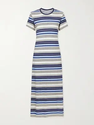 Proenza Schouler White Label Noelle Striped Jersey Maxi Dress - Blue