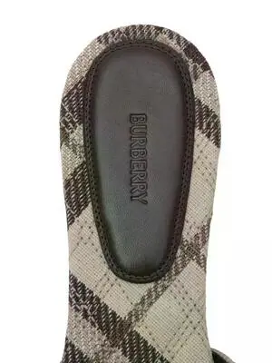 Burberry Checked Flat Sandals