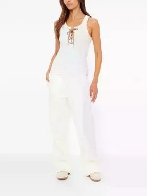 The Upside Lace-up Ribbed Tank Top