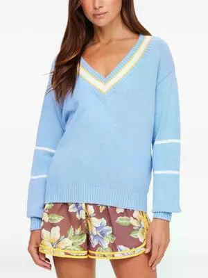 The Upside Josette V-neck Sweater - Blue