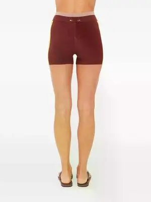 The Upside Montage Side-stripe Ribbed Knit Shorts