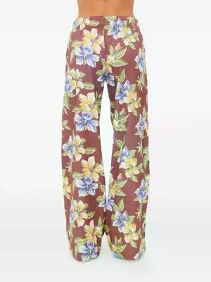 The Upside Isla Juliet Floral Track Pants - Brown