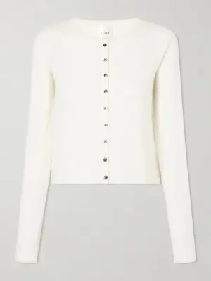 LESET James Merino Wool Cardigan - White